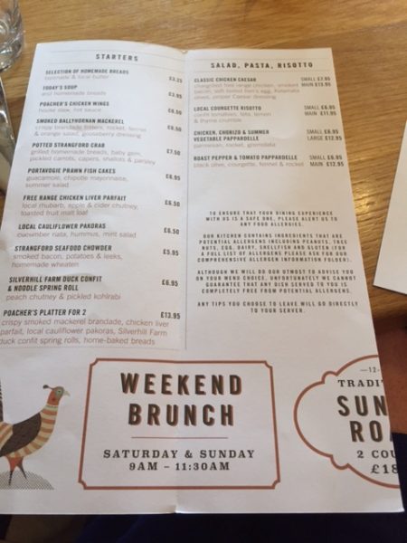 poachers-pocket-weekend-menu - Eating Ideas