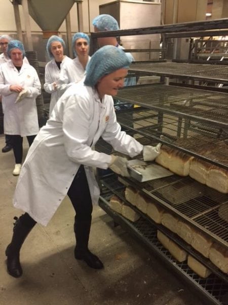 Learning about how Irwins Bakery make their Nutty Krust loaves