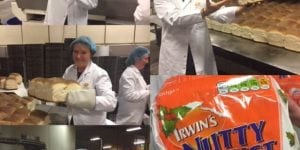 Learning about how Irwins Bakery make their Nutty Krust loaves