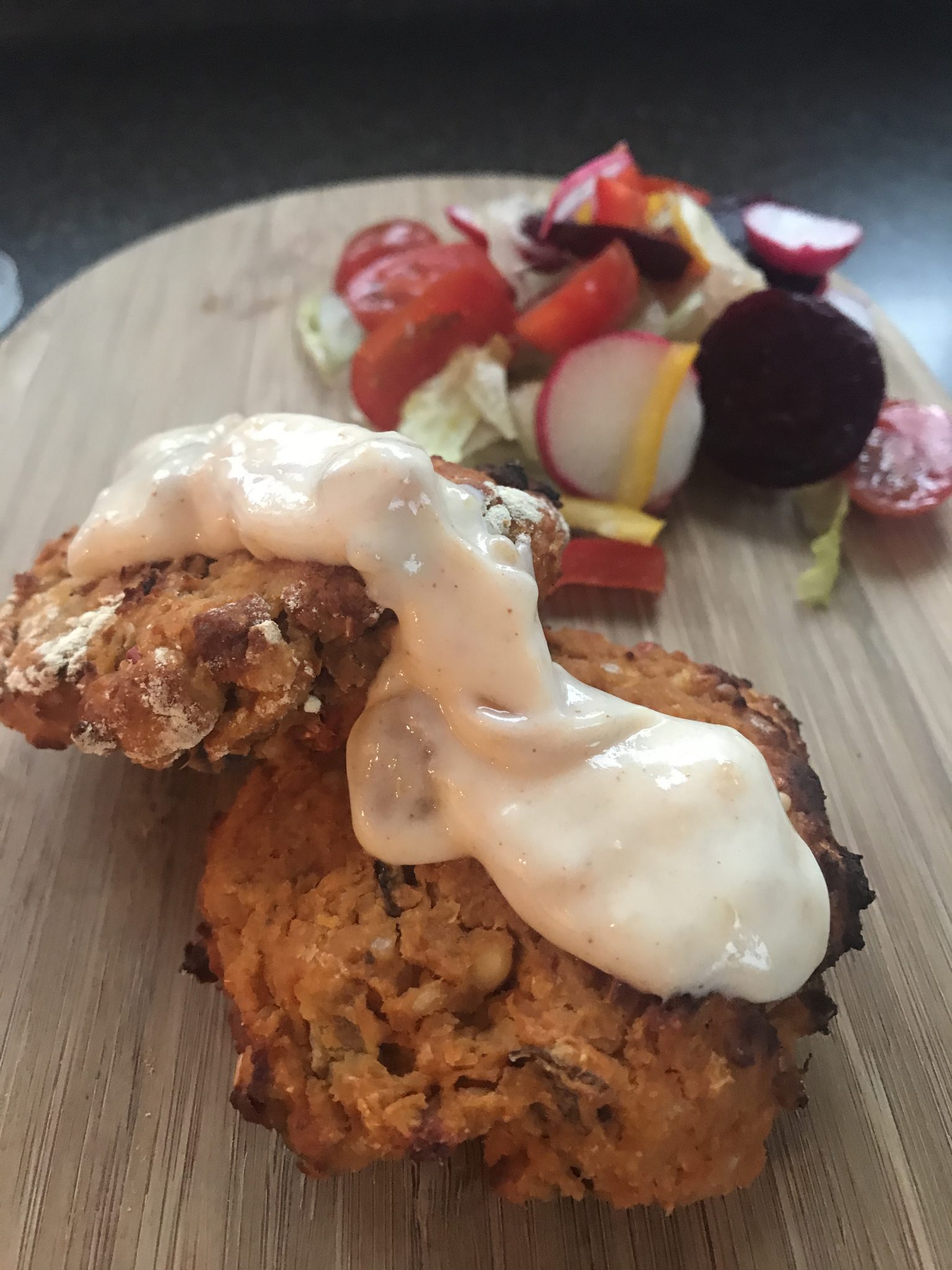 a recipe for healthy spicy chickpea and butterbean patties